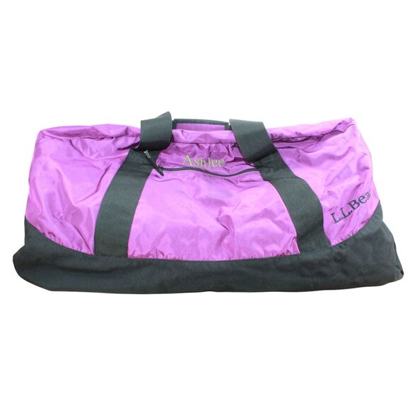 L.L. Bean | Bags | Ll Bean Purple Black Adventure Logo Full Top Zip ...
